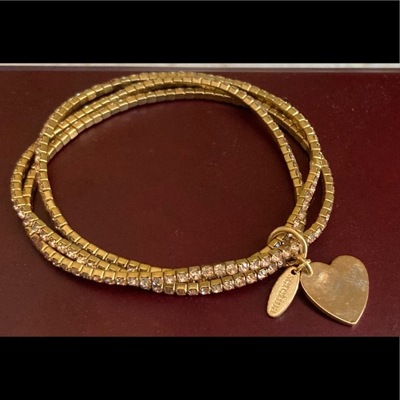 Anthropologie | Jewelry | Serefina Signed Triple Strand Crystal ...